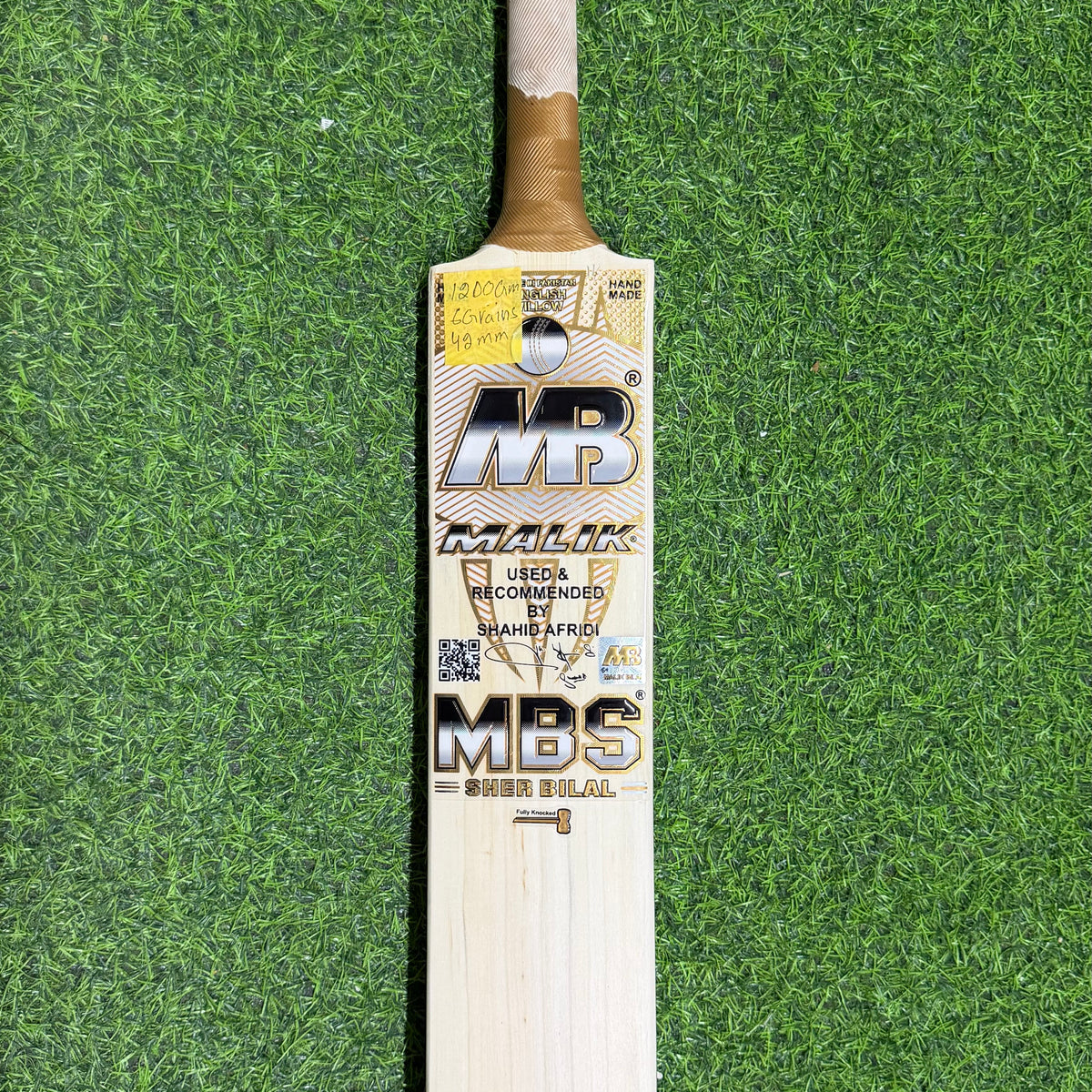 MBS SHER BILAL English Willow Cricket bat-6 Grains-1200g – Sports knight