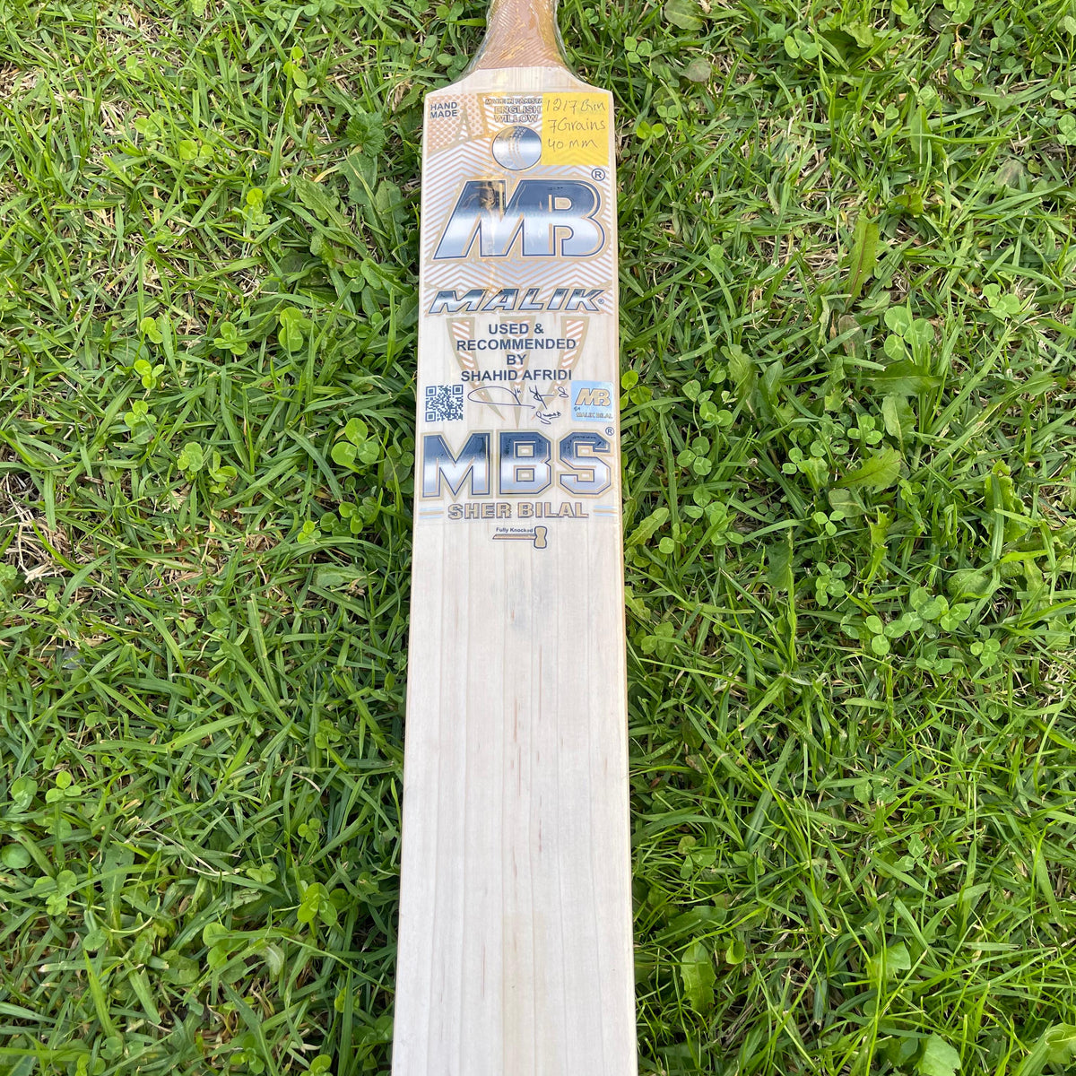MBS SHER BILAL EDITION ENGLISH WILLOW- CRICKET BAT-7 GRAINS-1217g ...