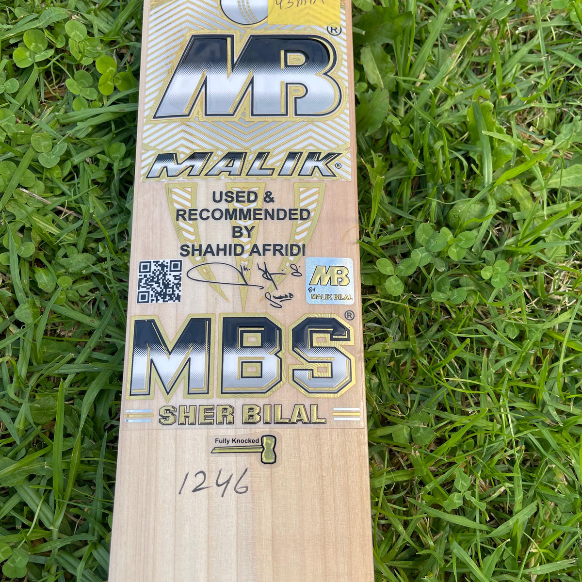 MBS SHER BILAL English Willow Cricket bat-7 GRAINS-1272g – Sports knight