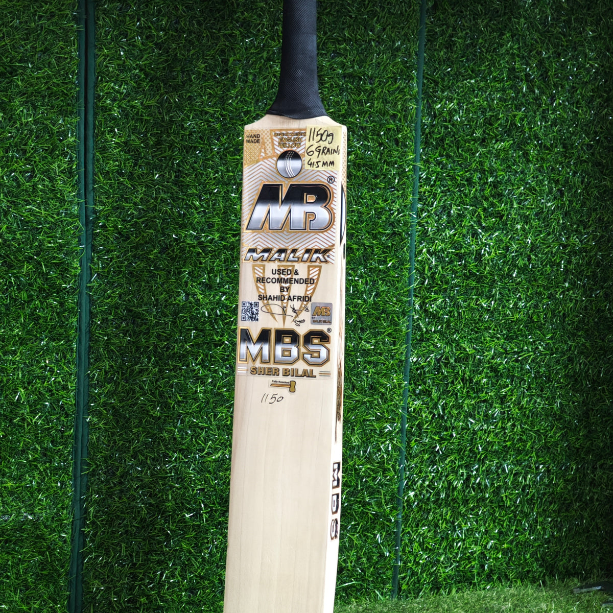 MBS SHER BILAL EDITION ENGLISH WILLOW CRICKET BAT-6 GRAINS-1150g ...