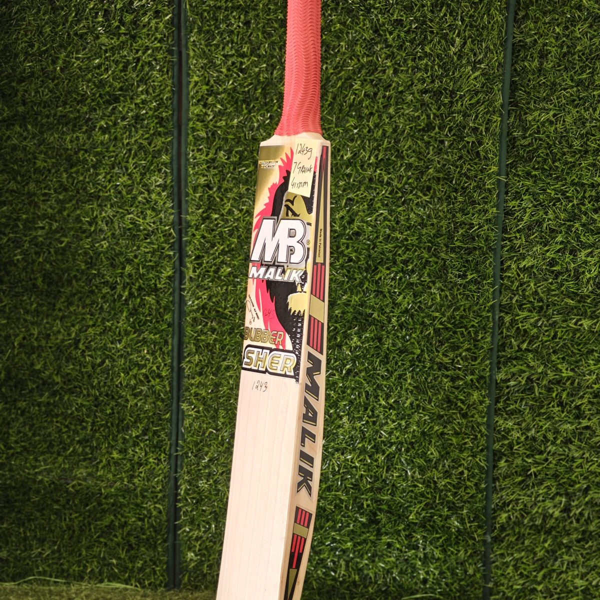 MB MALIK BUBBER SHER ENGLISH WILLOW CRICKET BAT-7 GRAINS-1243g – Sports ...